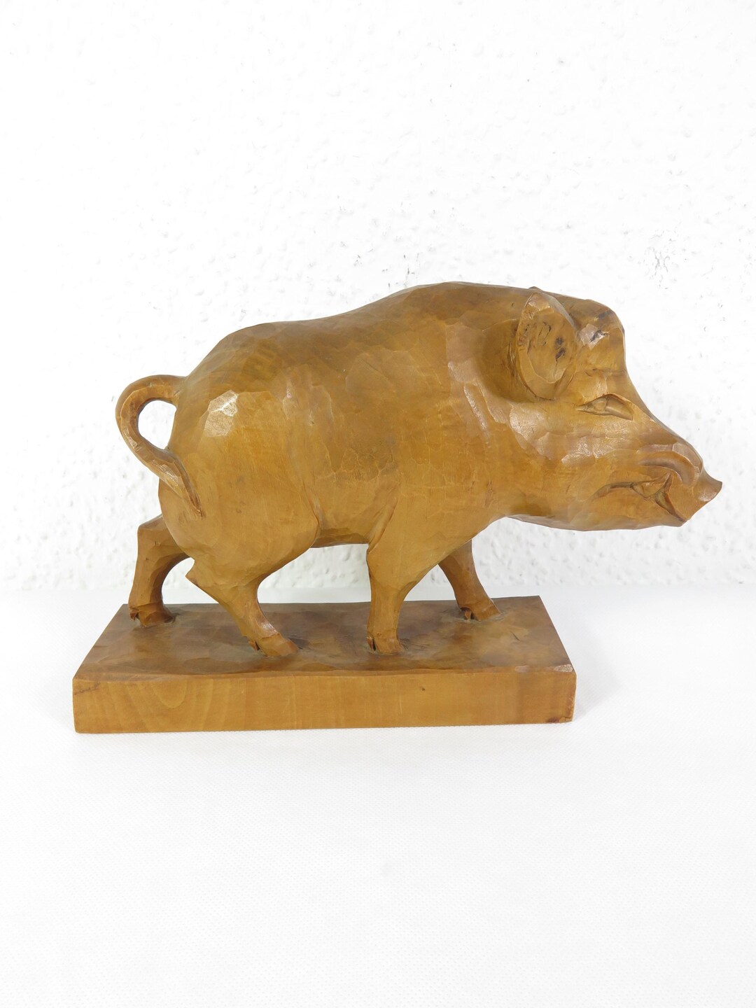 60s Wild Boar Figure, Wooden Figure Boar, Hunting Acesoire - Etsy
