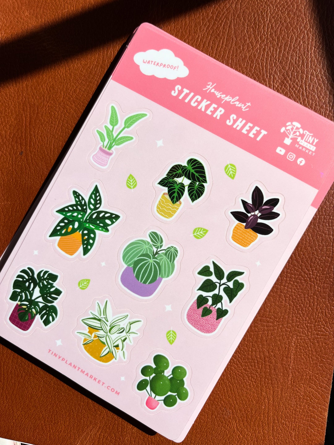 Houseplant Sticker Sheet, House Plant Sticker, Gift for Plant Lady ...