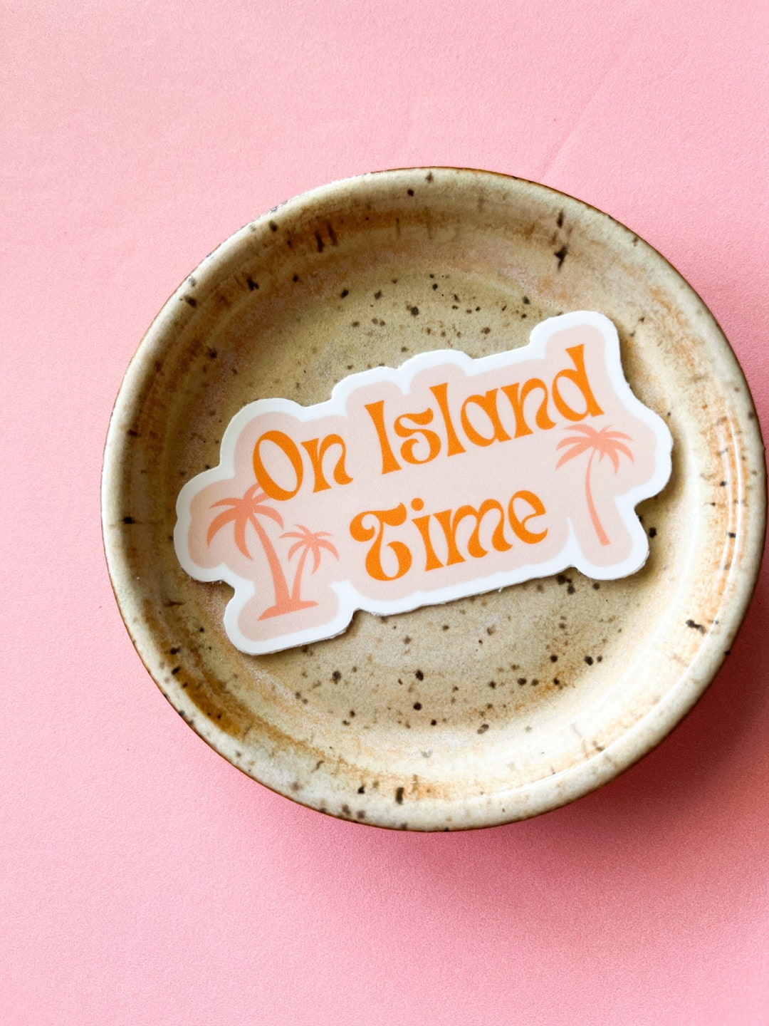 On Island Time Sticker, Weatherproof Sticker, Paradise Laptop Sticker ...
