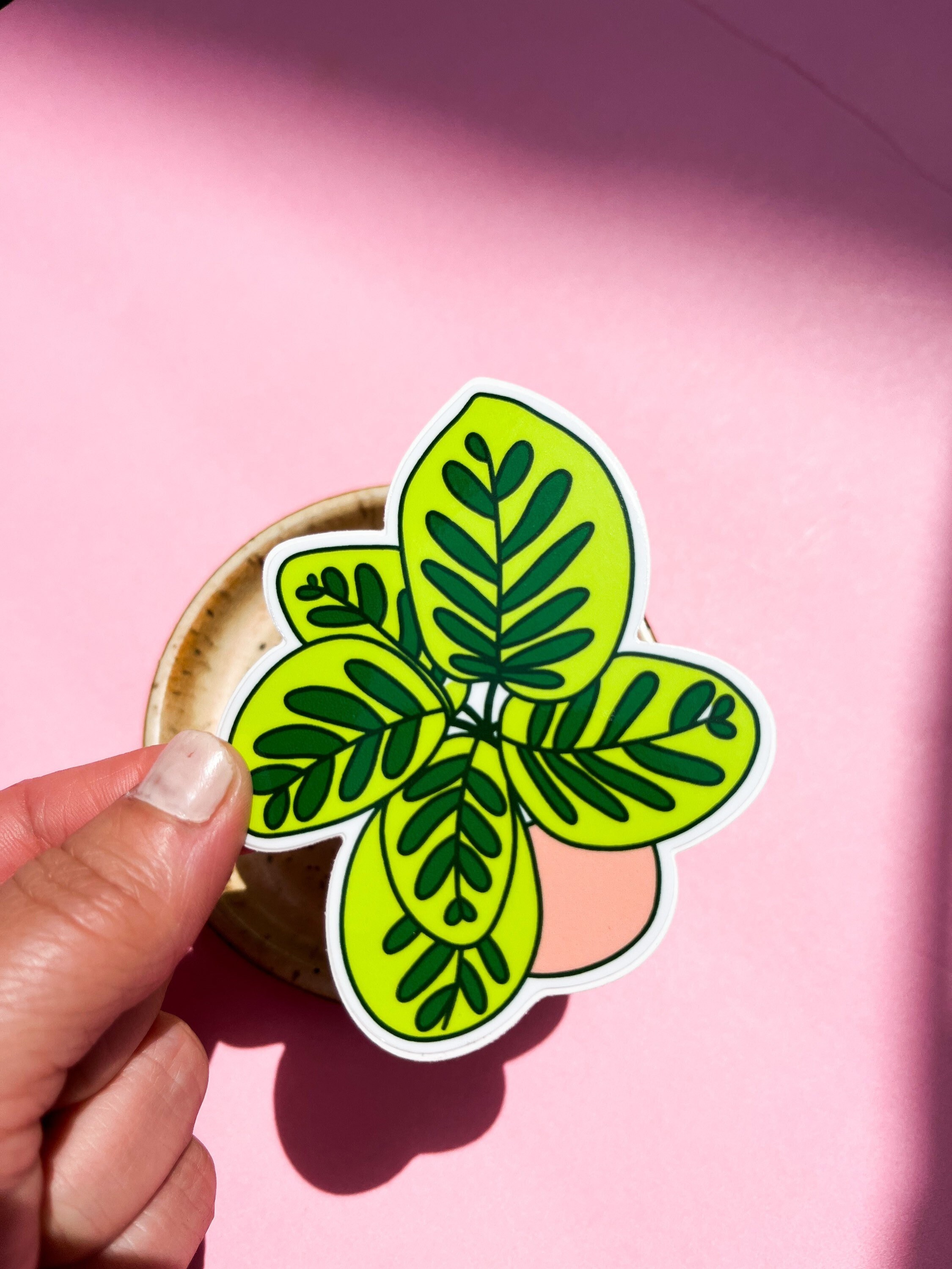 Calathea Plant Sticker, Green Plant Sticker, Plant Lady Sticker, Gift ...