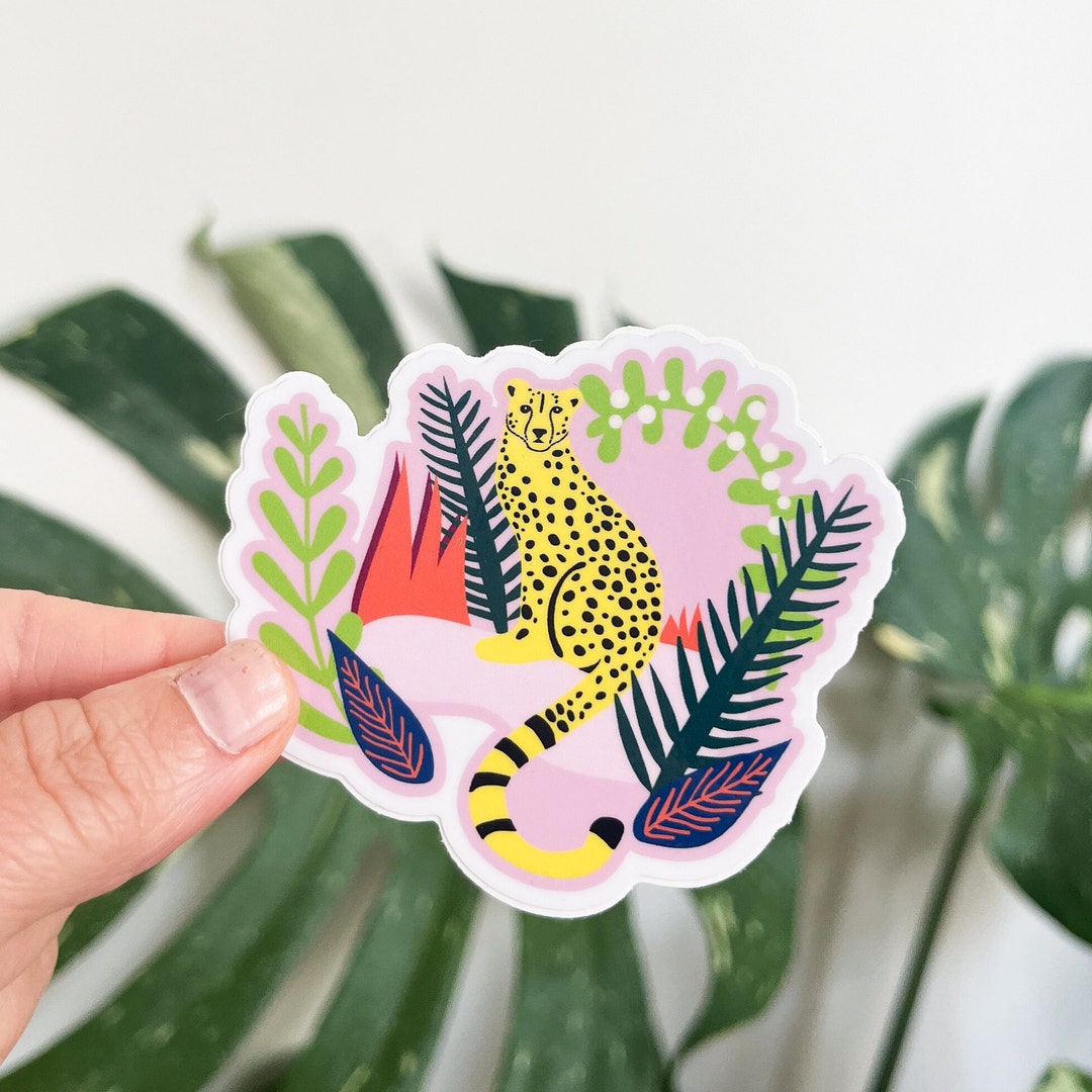 Cheetah Sticker Waterproof Sticker, Laptop Sticker, Animal Sticker ...