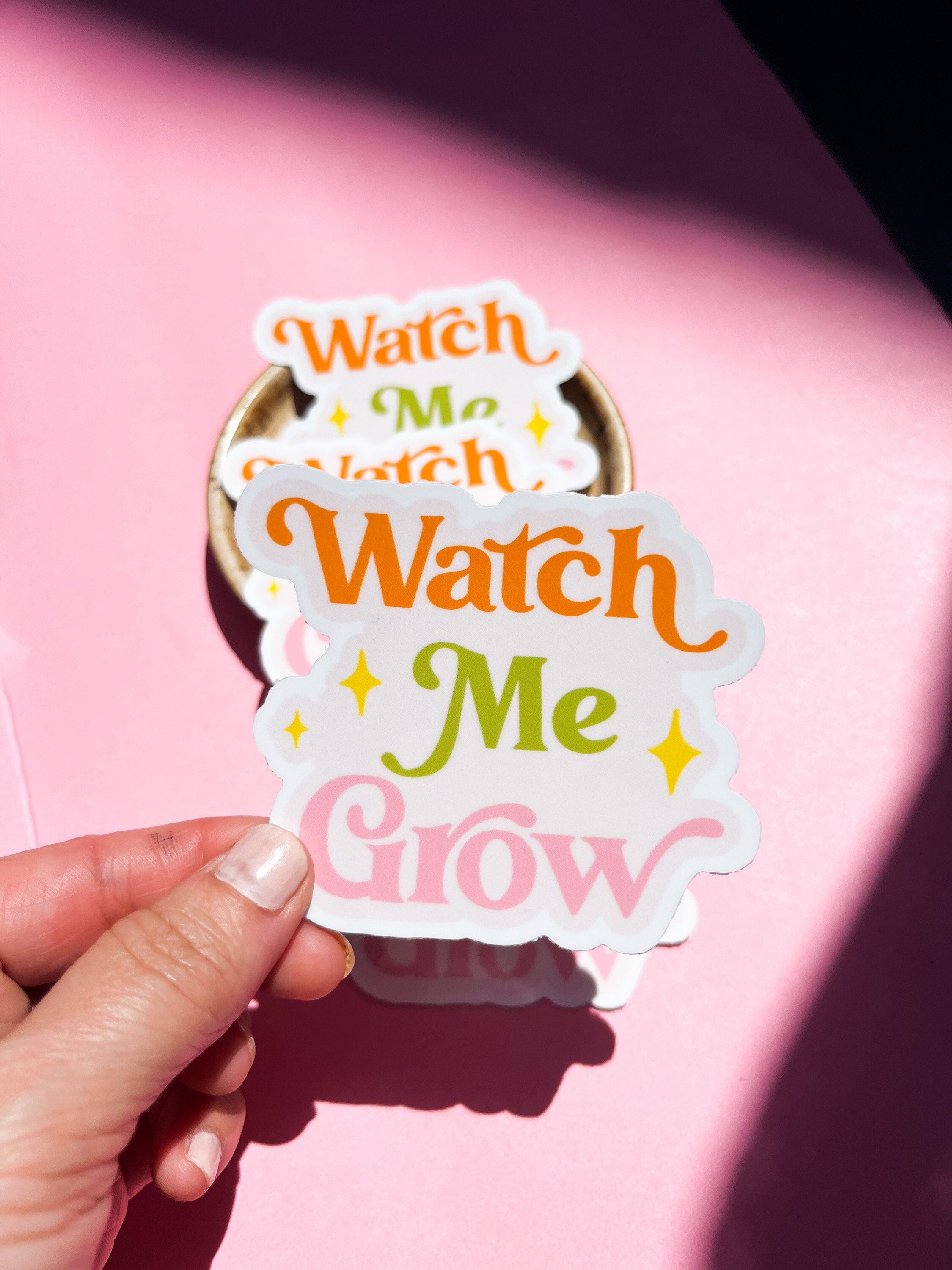 Watch Me Grow Waterproof Sticker, Plant Lover Decal - Etsy