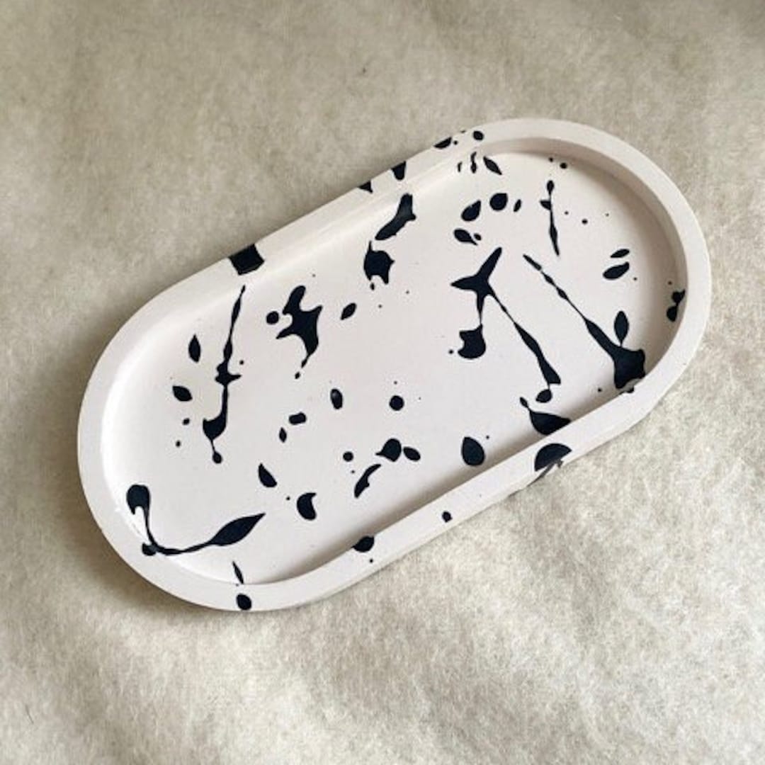 Splatter Jesmonite Tray | Jewellery Trinket Dish | Candle Trays ...