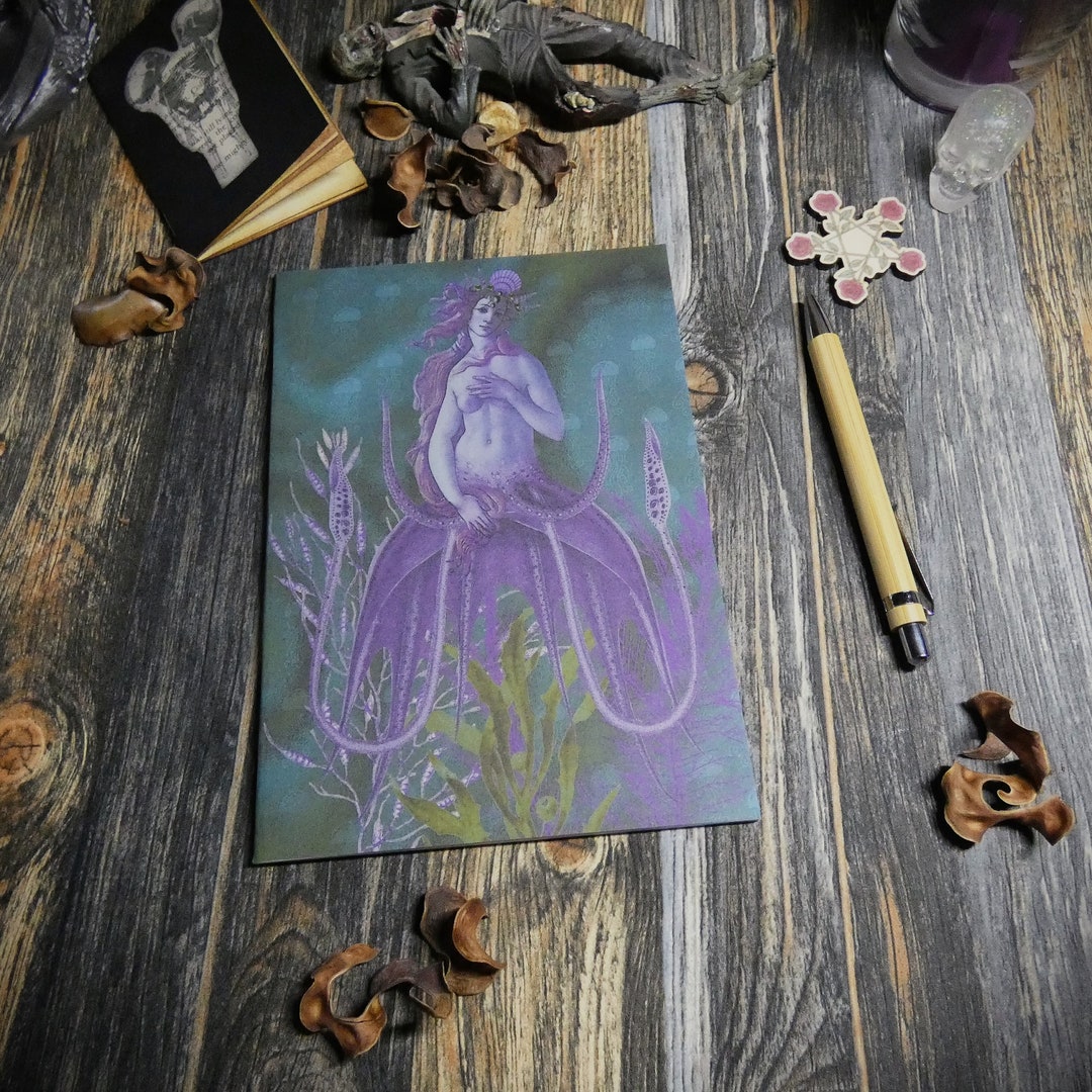 Vintage Underwater Sea Maiden Horror Themed A5 Notebooks Vintage Gothic ...