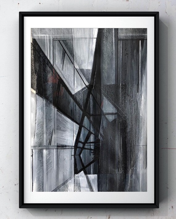 Contemporary Modern Architecture Painting Wall Art Home | Etsy