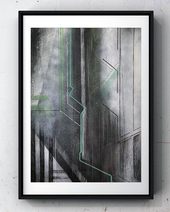 Contemporary Modern Architecture Painting Wall Art Home | Etsy