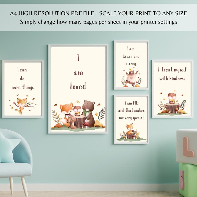 PRINTABLE ADORABLE Affirmation | Cards | for Kids | Growth Mindset ...