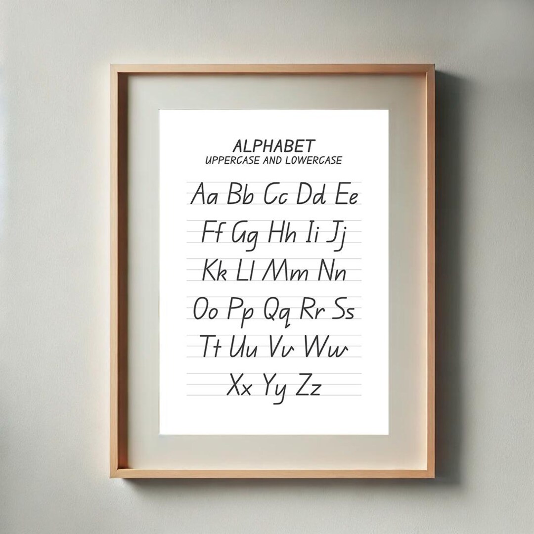 English Alphabet Poster for Kids Printable QLD Font Uppercase ...