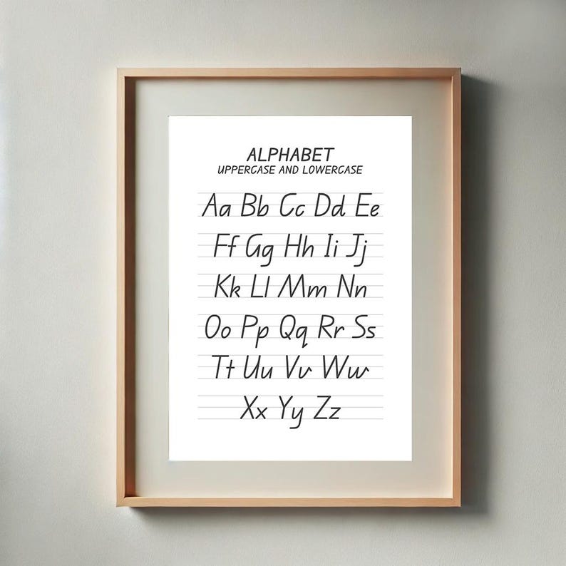 English Alphabet Poster for Kids Printable QLD Font Uppercase ...
