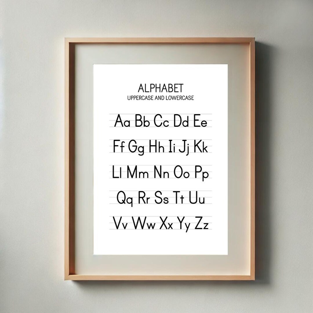 Alphabet Poster for Kids – (uppercase & Lowercase Letters) | Montessori ...