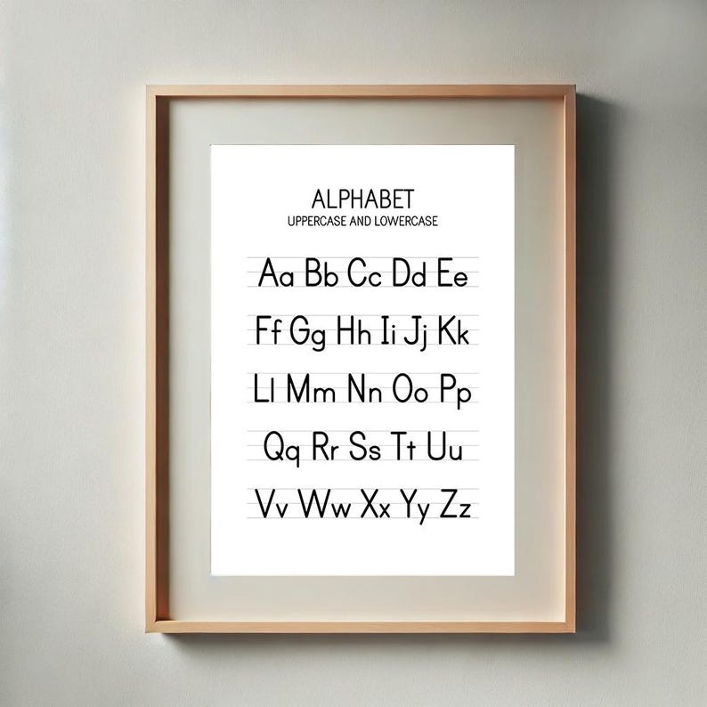 English Alphabet Poster for Kids Printable – Uppercase & Lowercase ...