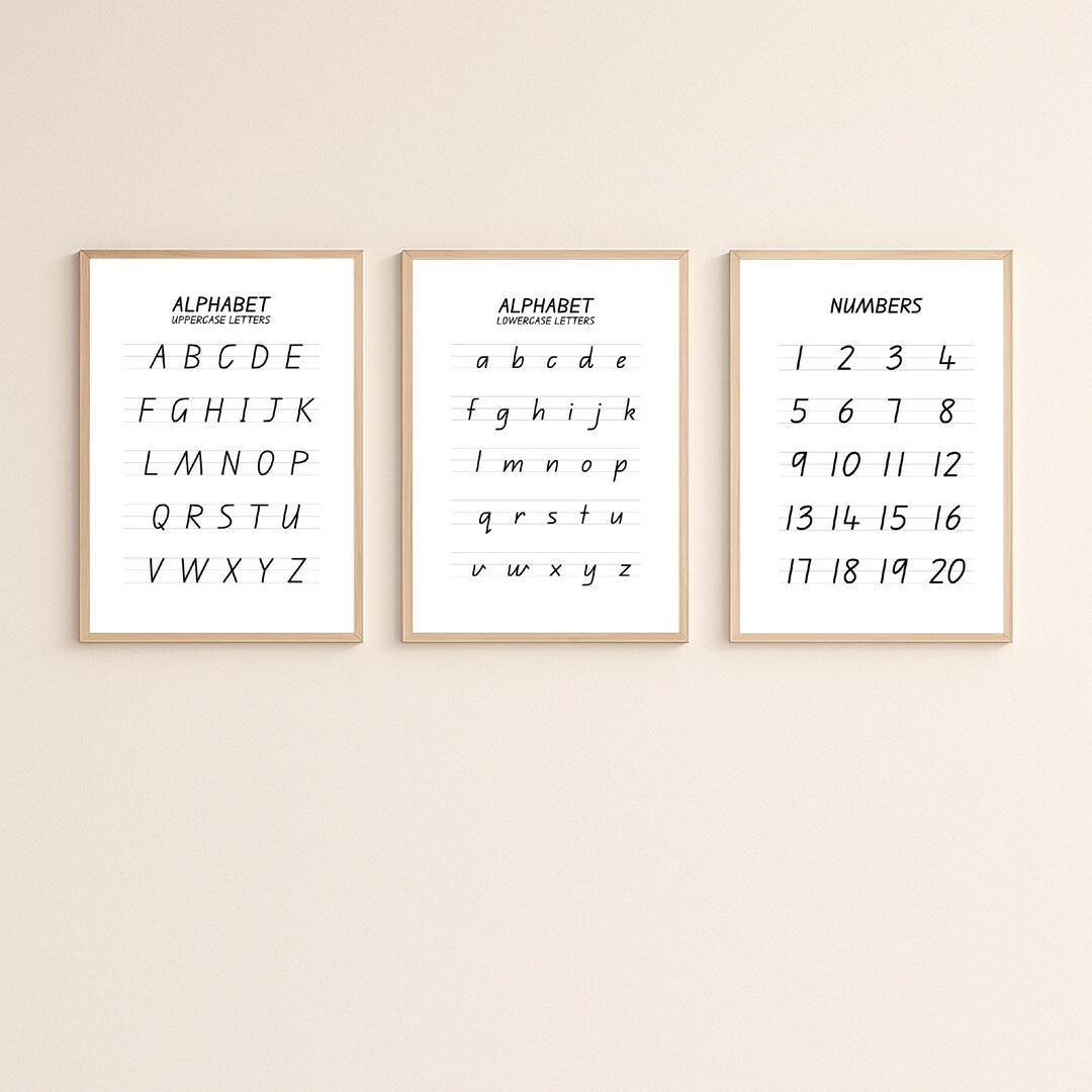 Alphabet Poster for Kids – QLD Font (uppercase & Lowercase Letters ...
