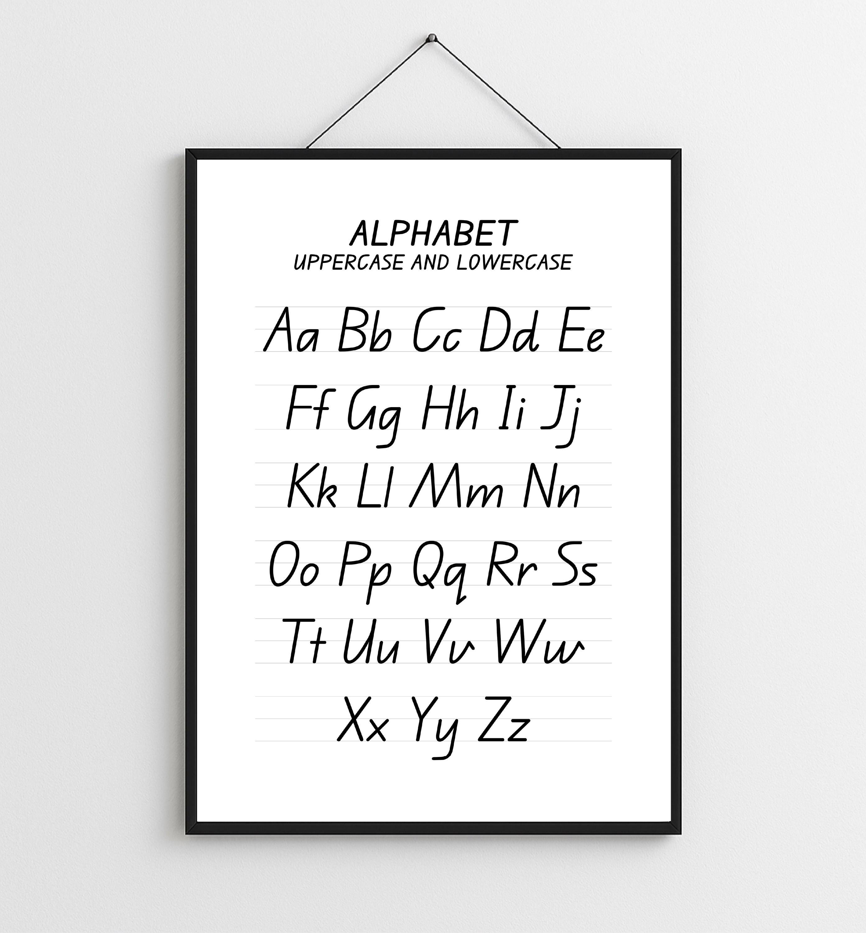 Alphabet Poster for Kids – QLD Font (uppercase & Lowercase Letters ...
