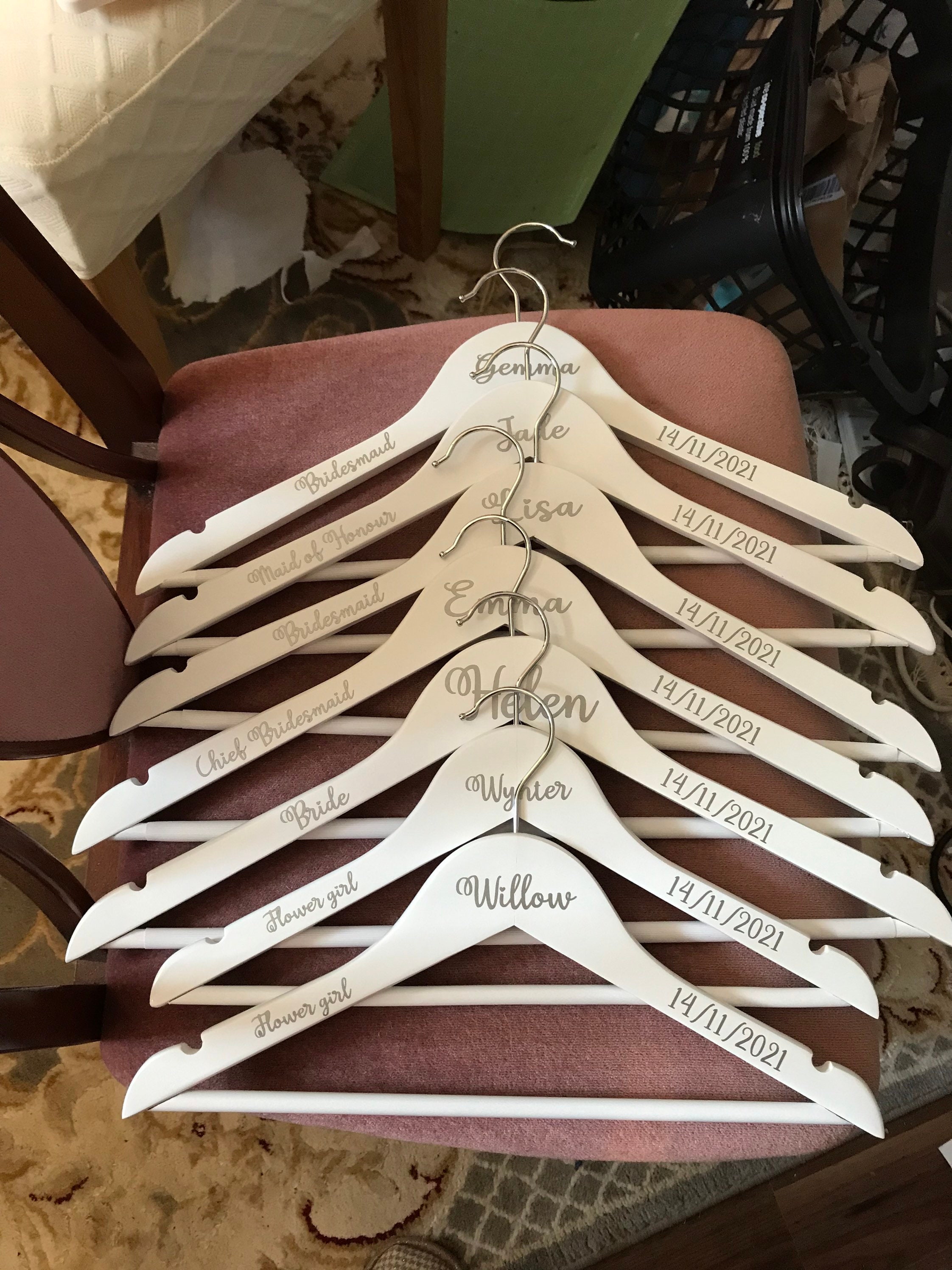 Personalised Hangers - Wedding, Prom Qty 1-4 - Etsy UK
