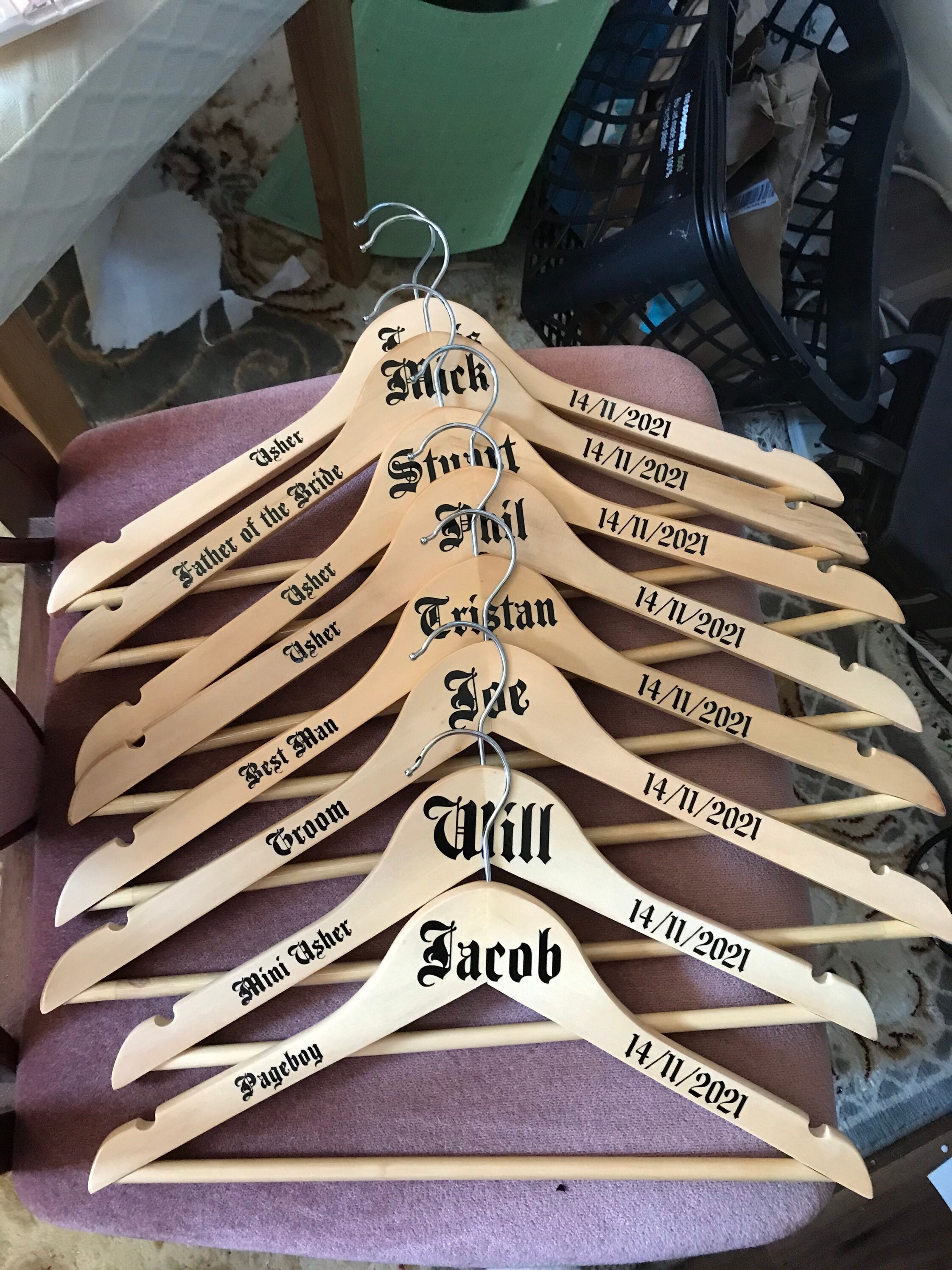 Personalised Hangers - Wedding, Prom Qty 1-4 - Etsy UK