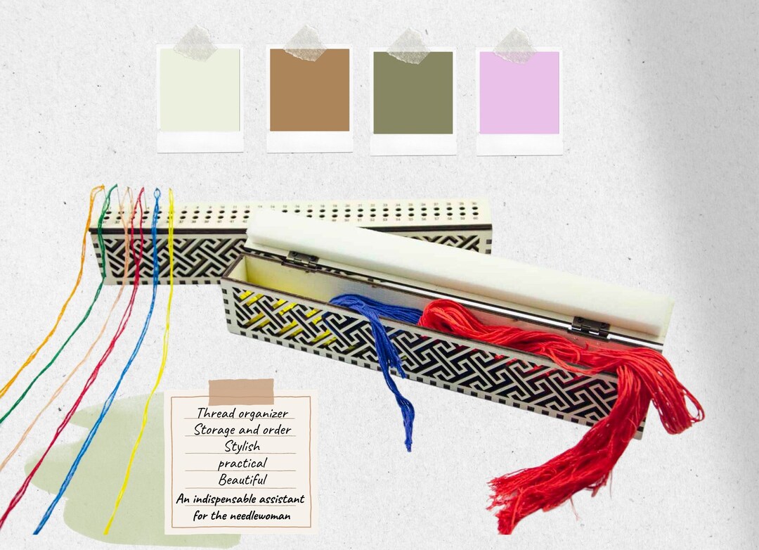 Wooden Organizer for Threads and Small Accessories. Accessory for ...