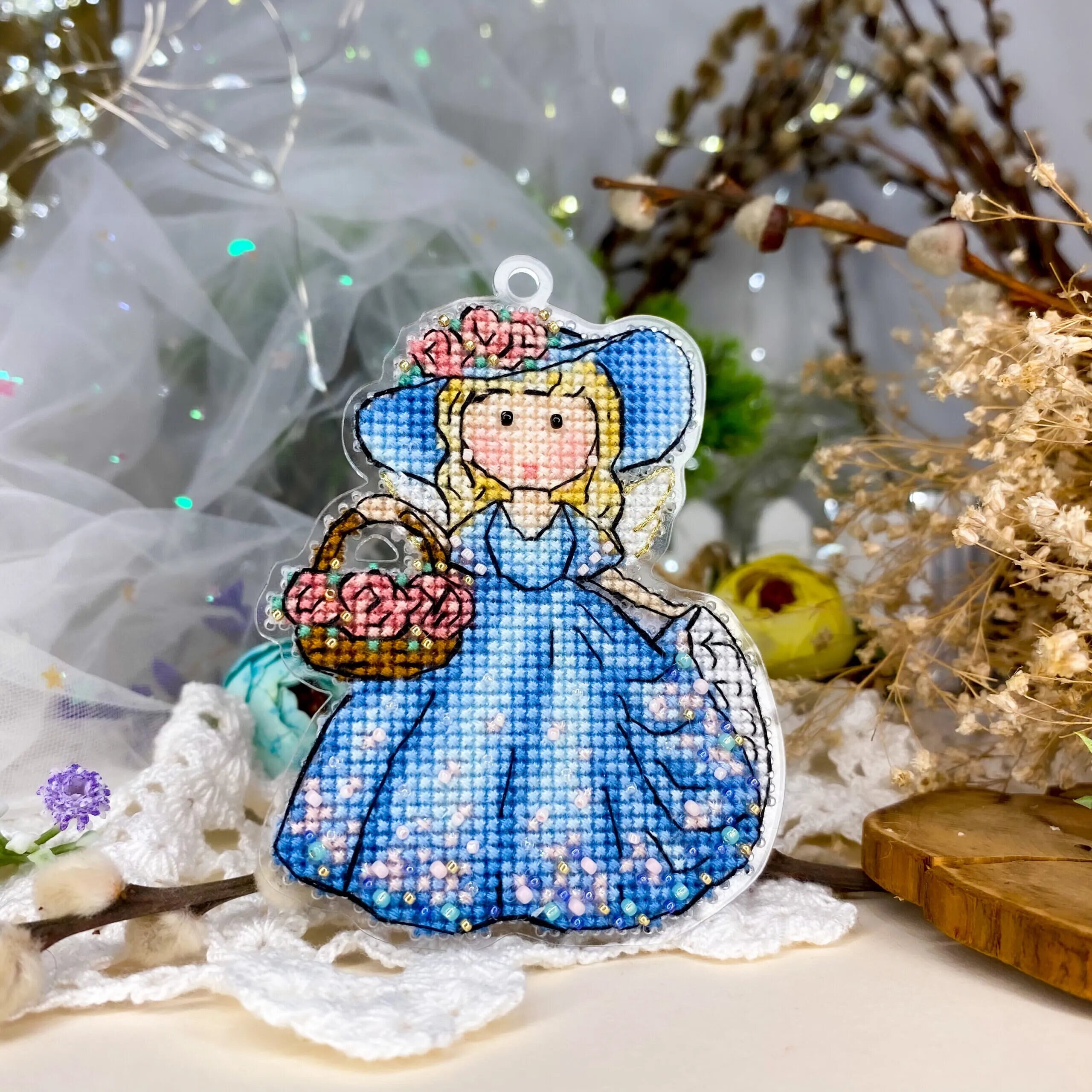 DIY Toy Kit spring Angel, Embroidery Kit, Spring Decor, Spring Gift ...