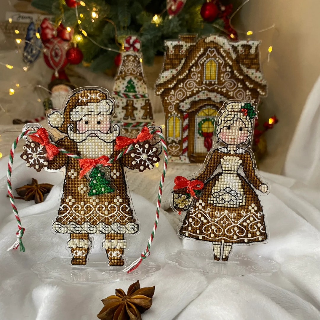 DIY Christmas Toy Kit "santa and Mrs Santa Claus" Gingerbread Style ...