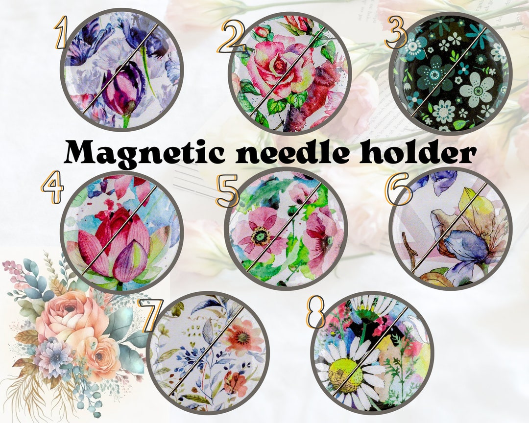 Magnetic Needle Holder "flowers" Needle Minder, Sewing Pin Holder ...