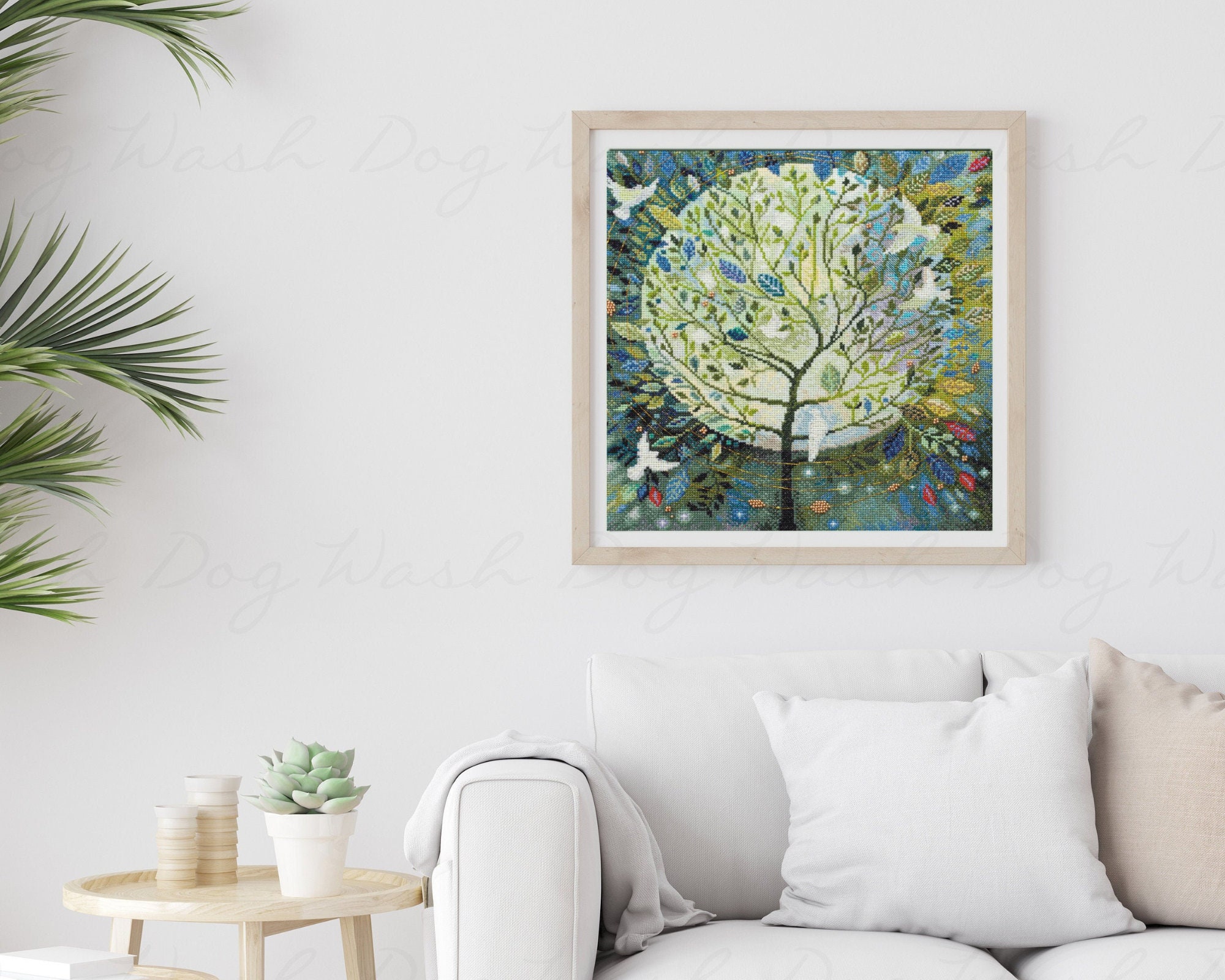 DIY Cross Stitch Kit thread world Tree Abris Art, Beadwork. Set of ...