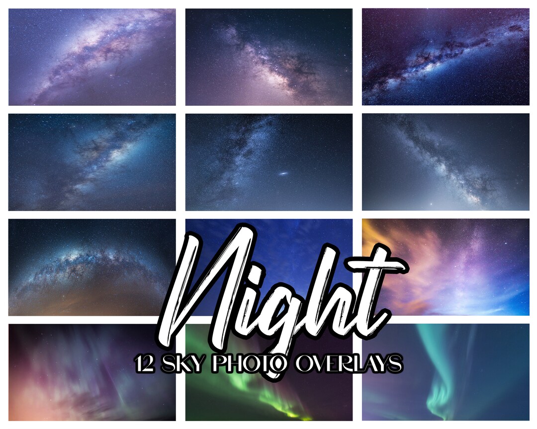 Sky Photo Overlays, 12 High-resolution Skies, Realistic Sky, Sky ...
