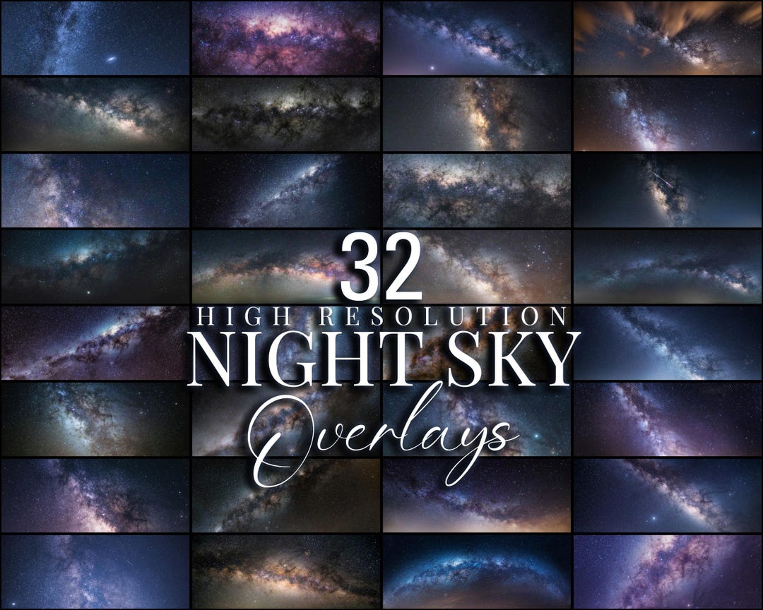 Milky Way Sky Overlays for Photoshop Editing | Galaxy, Star & Space ...