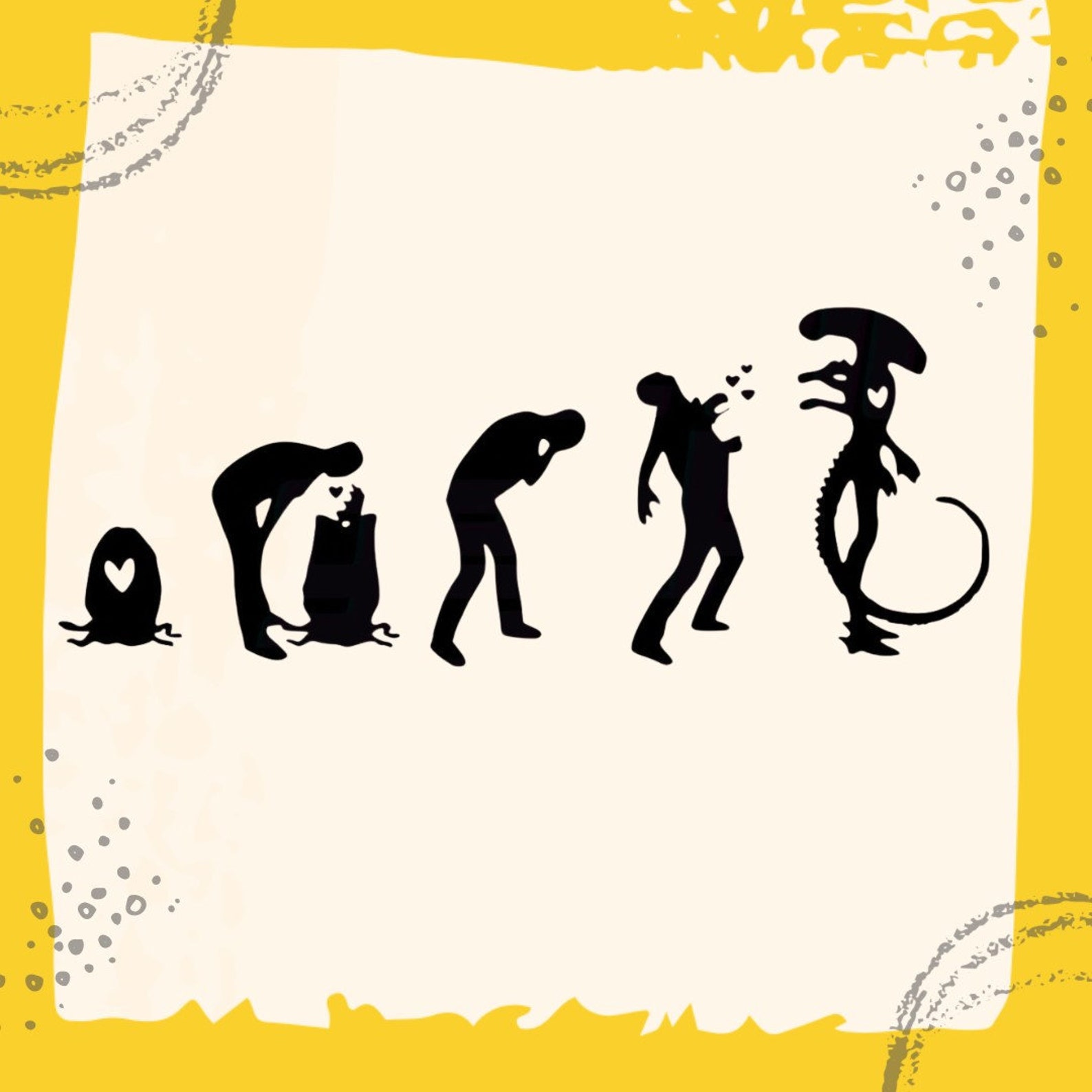 Xenomorph Alien Life Cycle SVG | Facehugger, Chest Burster (digital ...