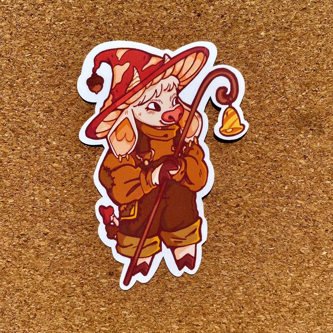 Dnd Sticker, Cow Mushroom Large Sticker, Gift for Dungeons and Dragons ...