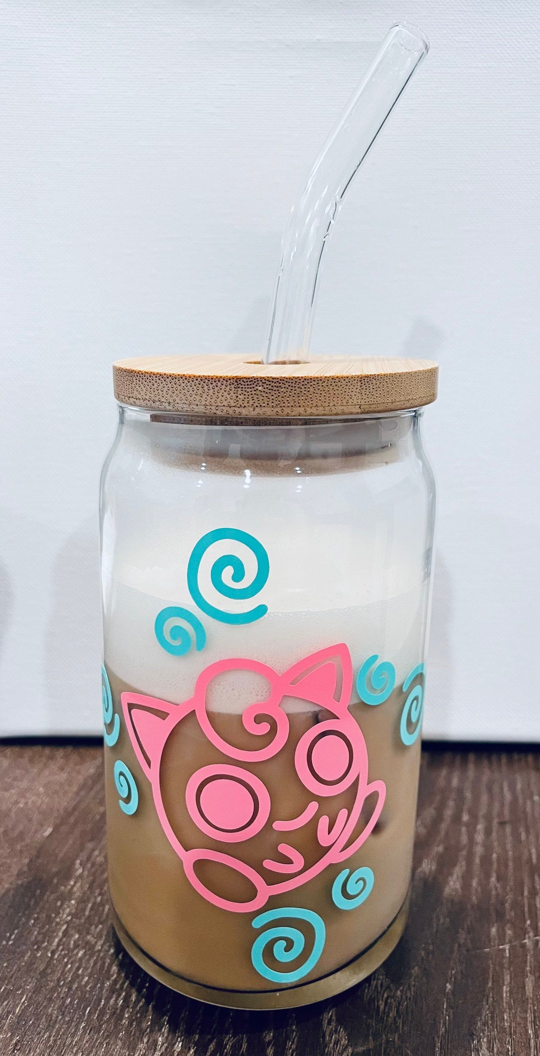 Jigglypuff Glass Cups / Kawaii Pokemon Glass Cups / Glass Cups With ...