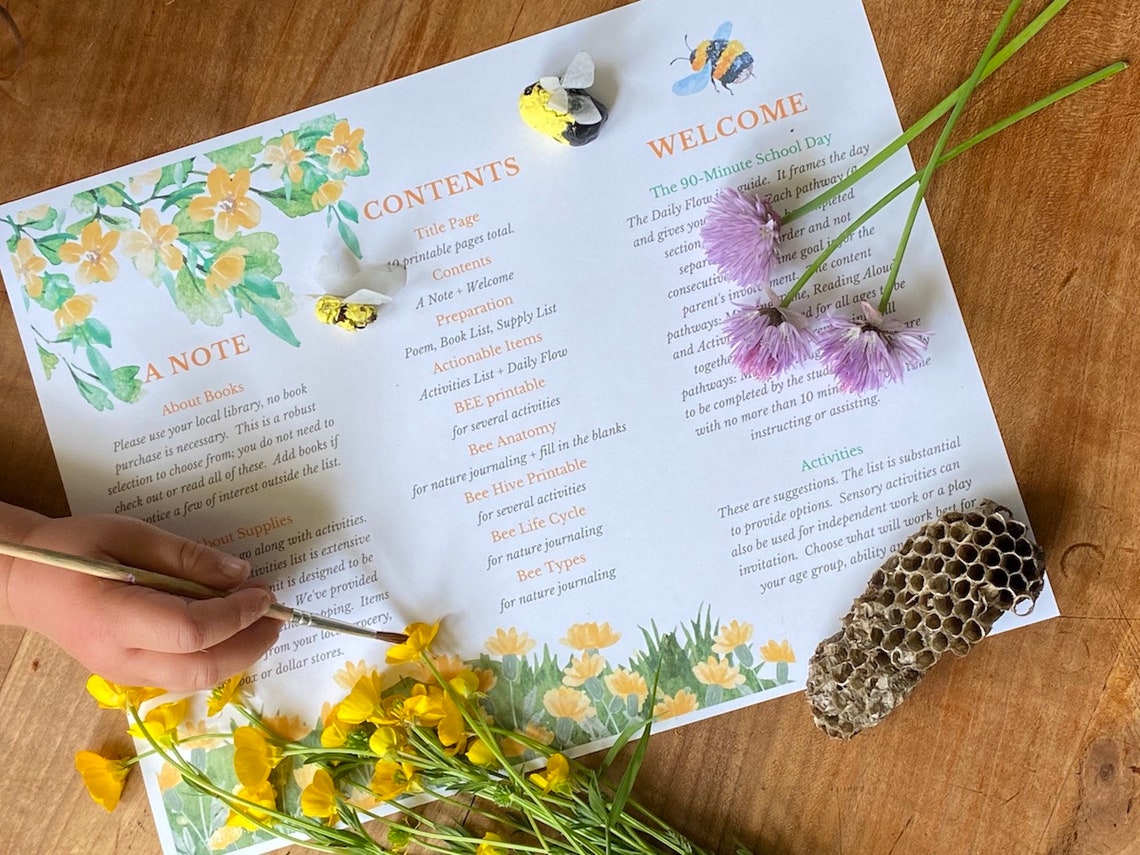 Bees, Pollinator, Unit Study, Homeschool, Nature Journal, Book List ...