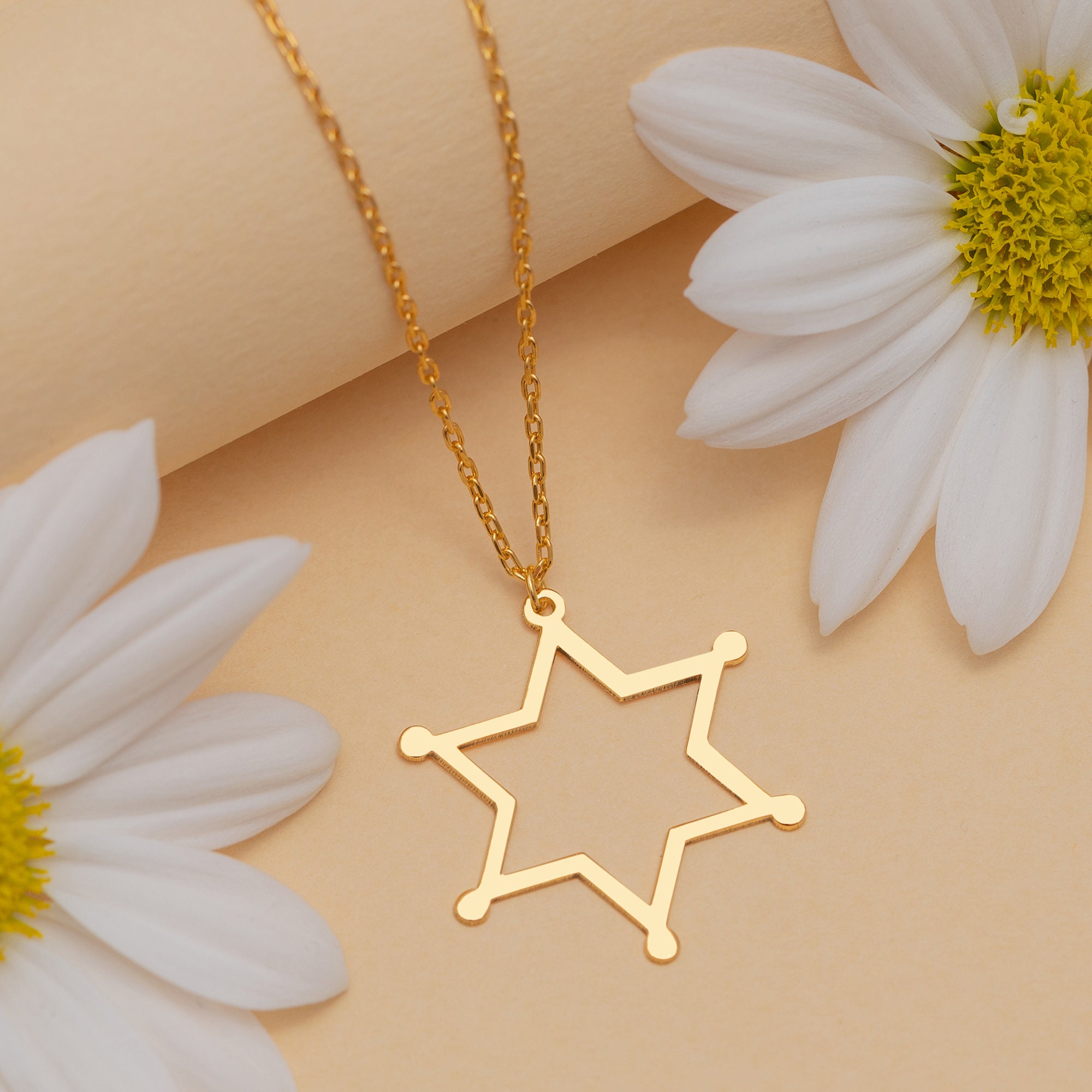 925k Silver Star Necklace: Gold Plated, Personalized Name - Etsy