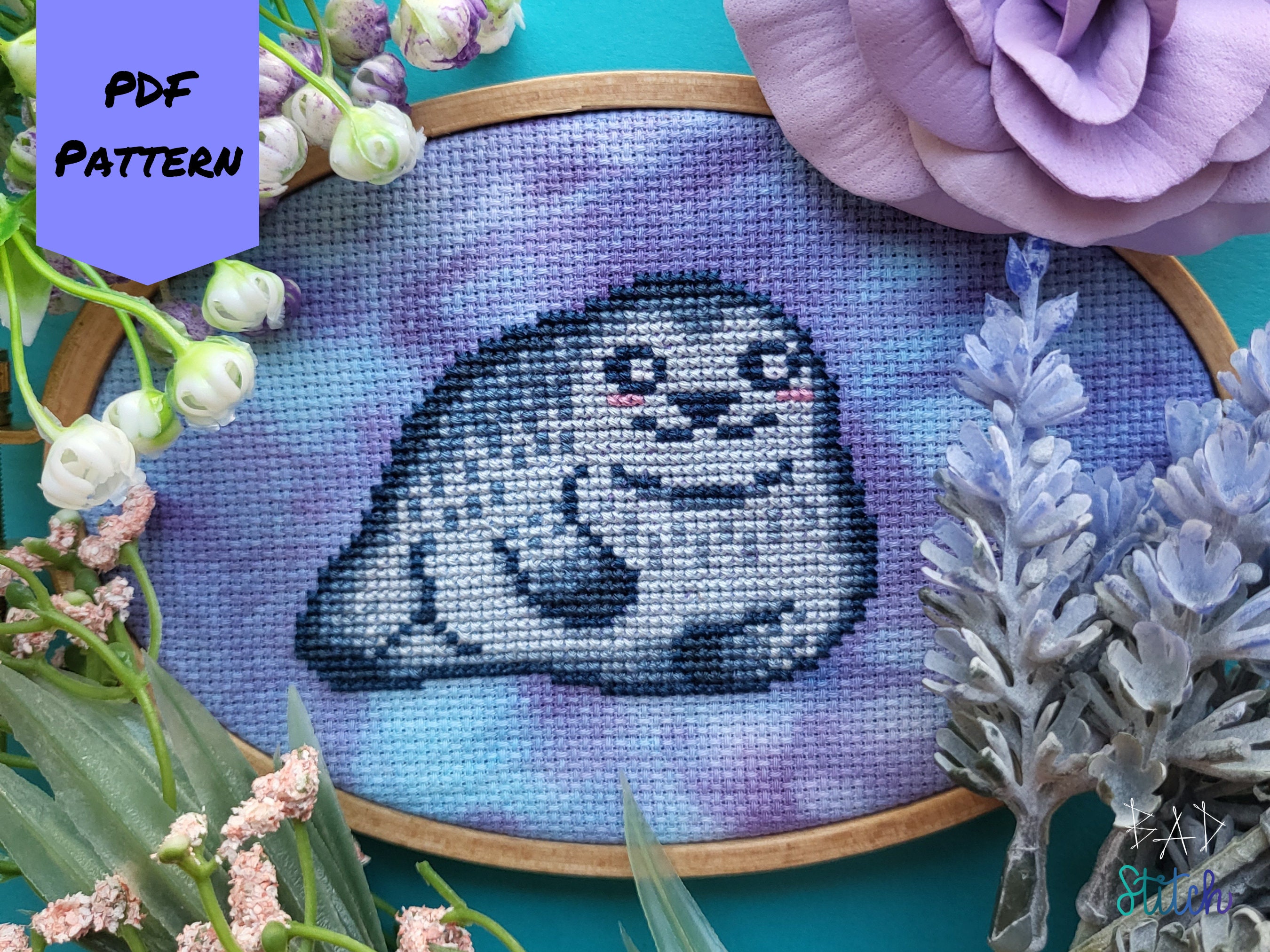 Chonky Seal Cross Stitch Pattern, Sea Life Fiber Art, Cute Xstitch ...