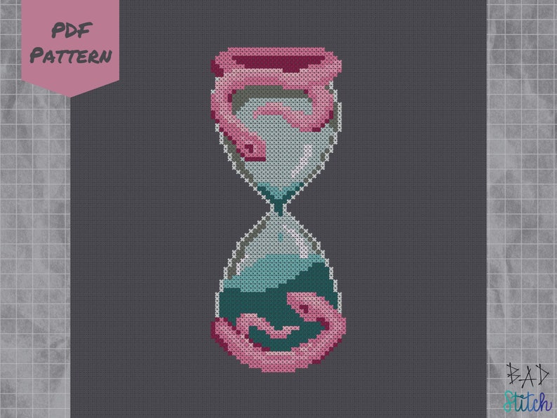 Snake Hourglass Cross Stitch Pattern Stitchcraft Gothic - Etsy