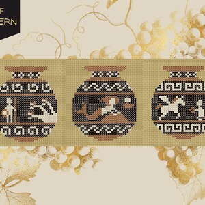 Greek Amphoras Cross Stitch Pattern, Hercules and the Hydra, Siren ...