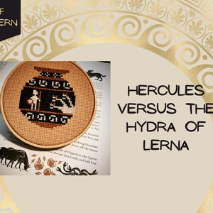 Greek Amphoras Cross Stitch Pattern, Hercules and the Hydra, Siren ...