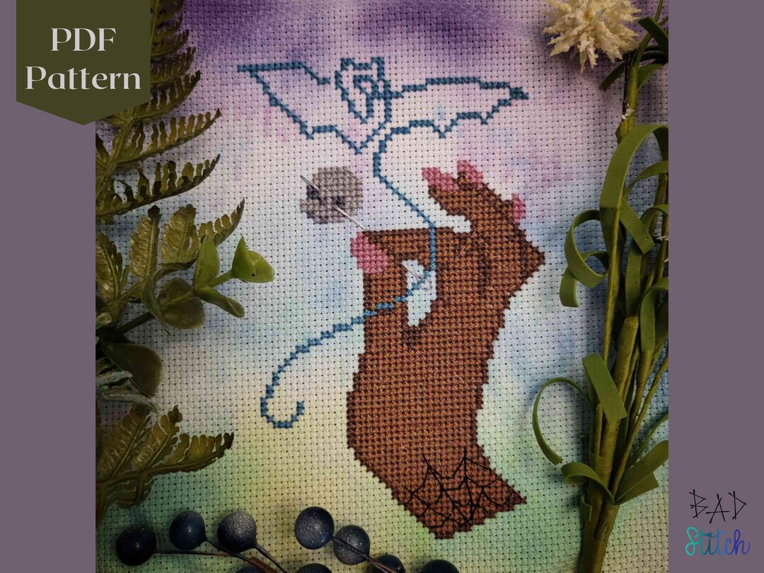 Bat Cross Stitch Pattern, Custom Cross Stitch, Gothic Home Decor ...