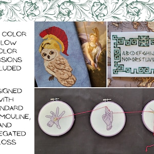 Pantheon Cross Stitch Pattern Bundle, Greek Mythology, Goddess Cross ...