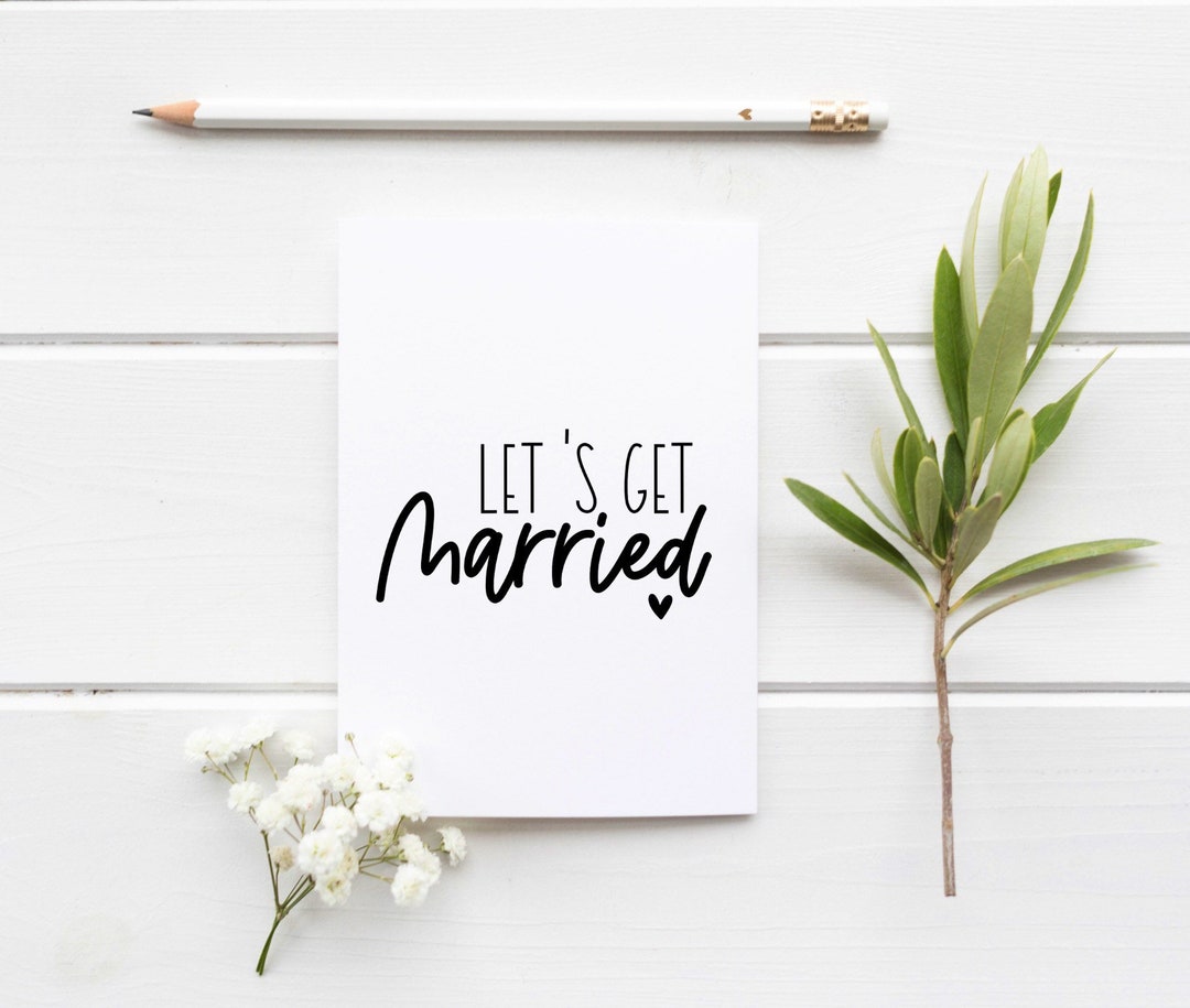 Let’s Get Married Card | Wedding Day Card | for Fiancé | Wife to Be ...