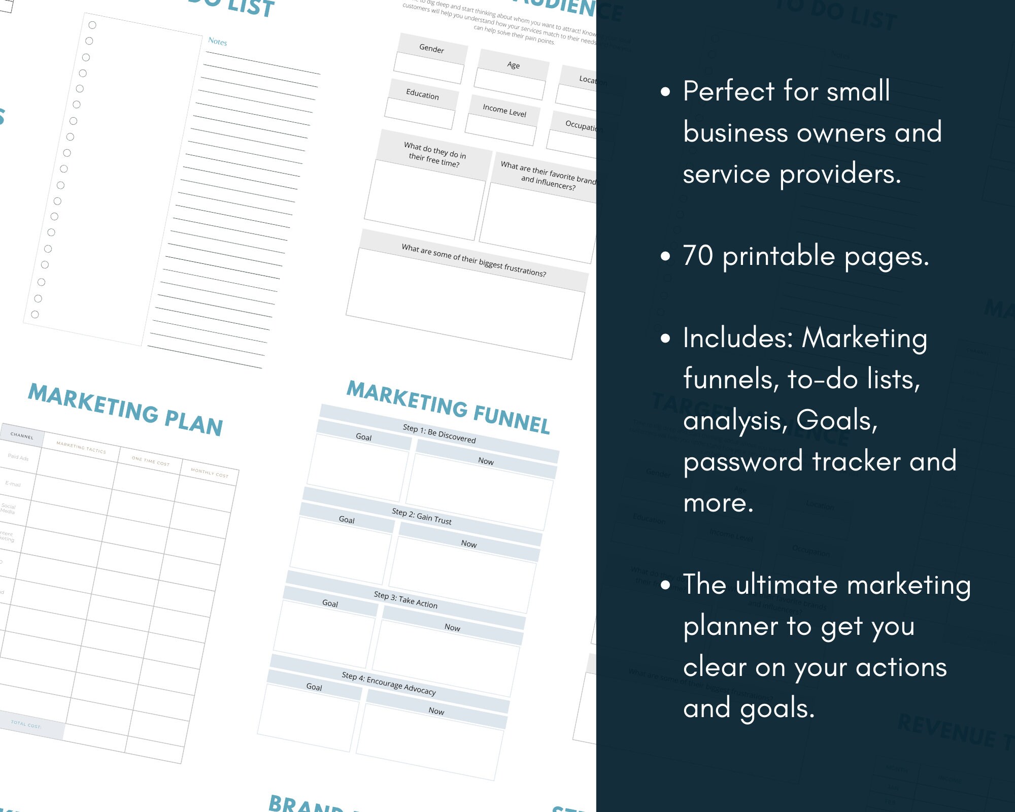 Marketing Planner Marketing Strategy Marketing Plan - Etsy