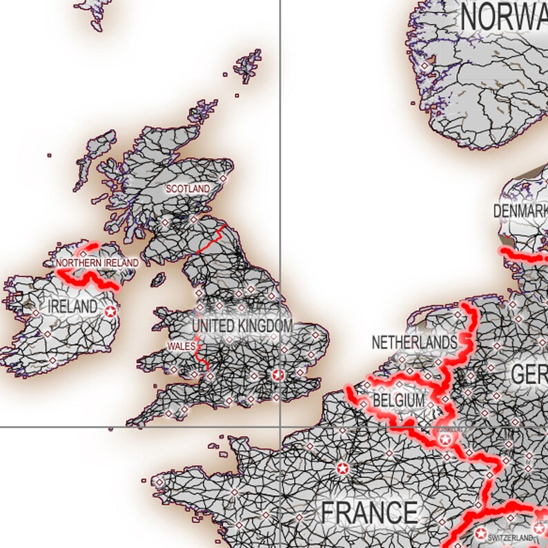 Accurate World Map Poster. World Map Geo Projection. Large Wall Travel ...