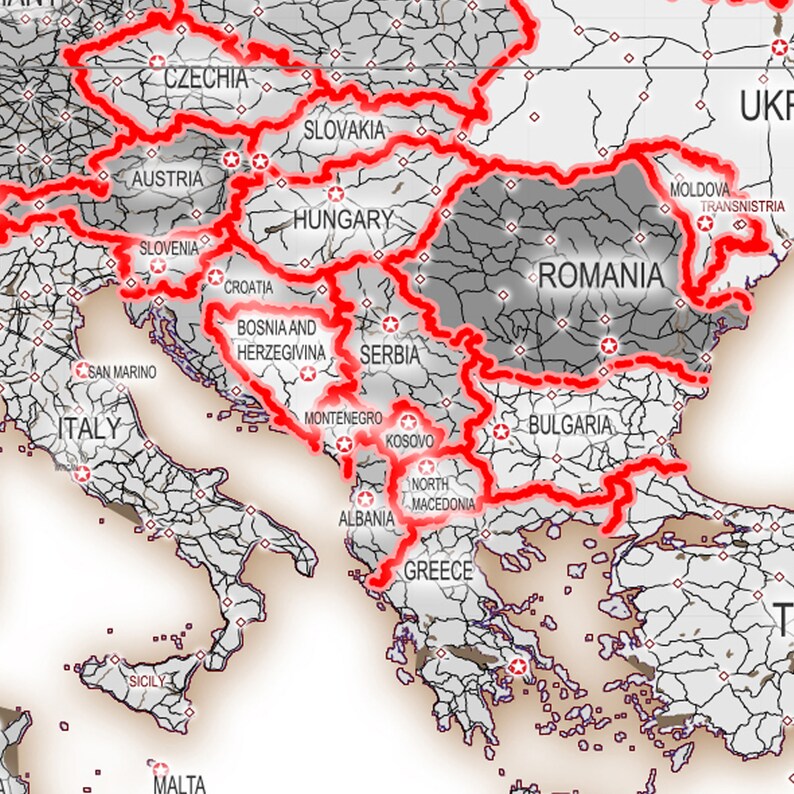 Accurate World Map Poster. World Map Geo Projection. Large Wall Travel ...