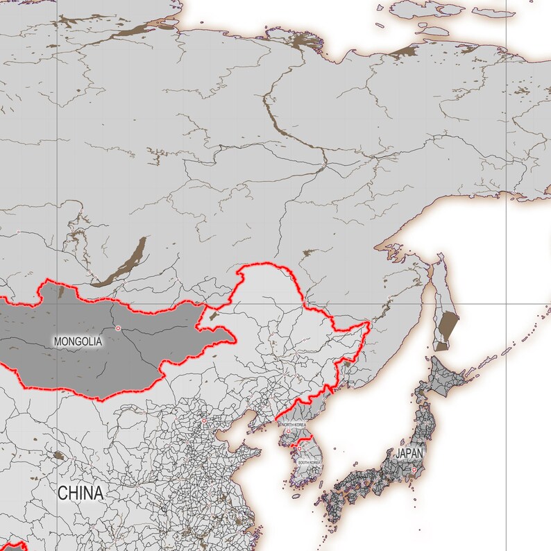 Accurate World Map Poster. World Map Geo Projection. Large Wall Travel ...