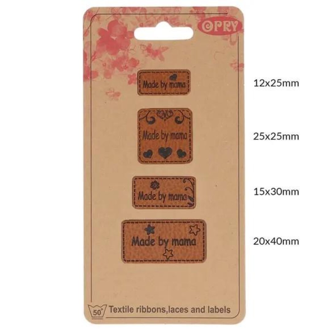 Faux Leather Label Set "made by Mama" - Etsy