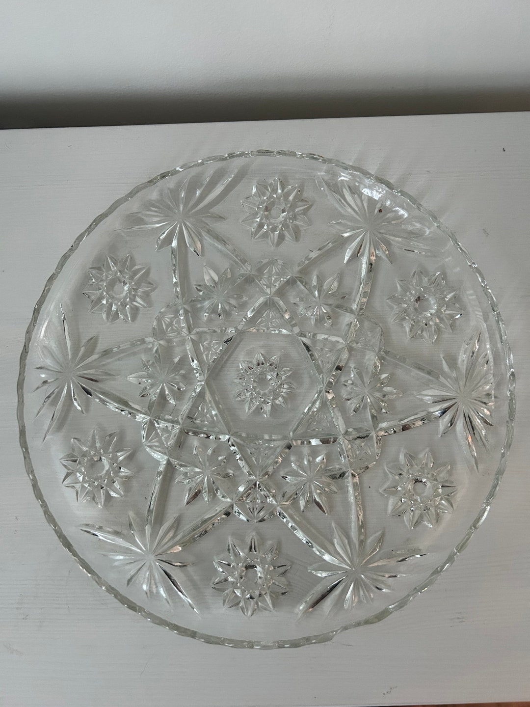 Etched Crystal Serving Plate - Etsy