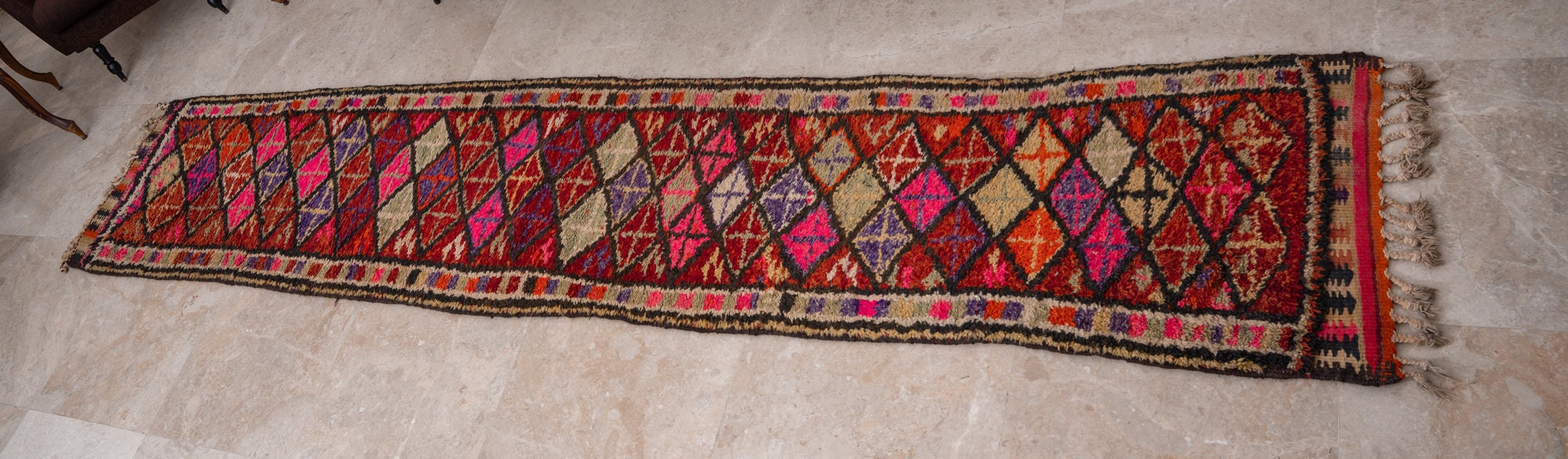 Iraqi Rug Handmade Rug Large Rug 13.05ft X 2.46ft Vintage Rug Area Rug ...