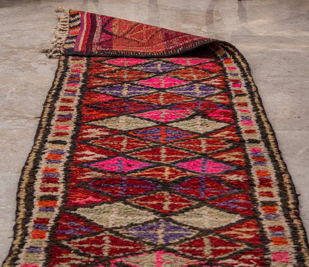 Iraqi Rug Handmade Rug Large Rug 13.05ft X 2.46ft Vintage Rug Area Rug ...