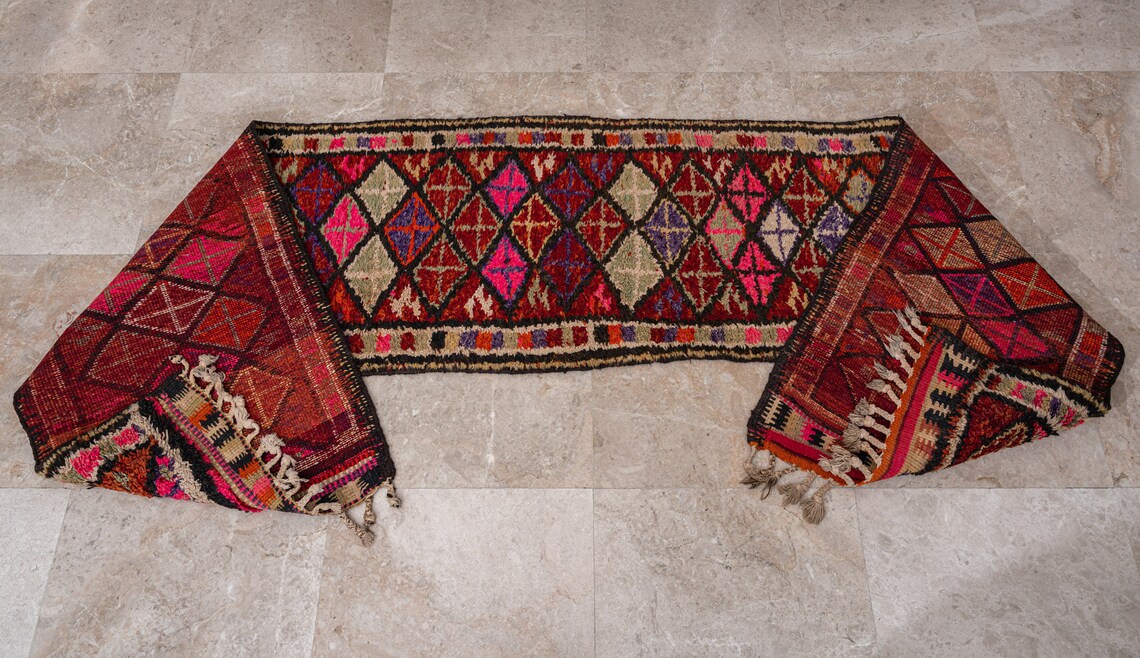 Iraqi Rug Handmade Rug Large Rug 13.05ft X 2.46ft Vintage Rug Area Rug ...
