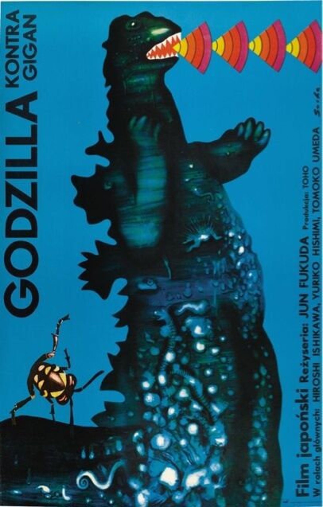 GODZILLA Movie Poster Gojira Monster Gigan Czech Polish Rare Art - Etsy