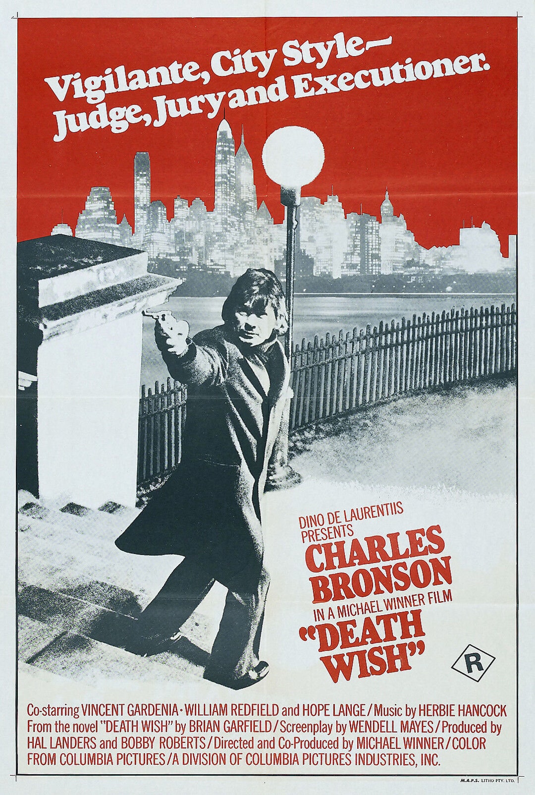 DEATH WISH Movie Poster Charles Bronson RARE Version - Etsy