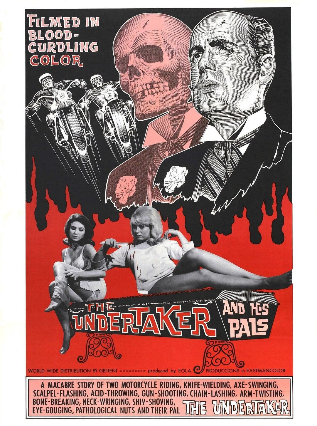 The Undertaker and His Pals Movie POSTER (1966) Slasher/horror - Etsy